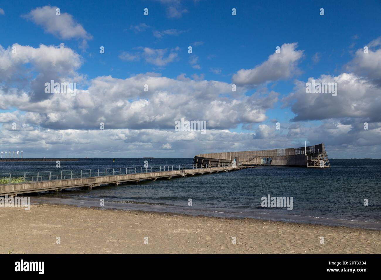 Copenhagen, Denmark, October 03, 2018: Kastrup Sea Bath, a circular ...