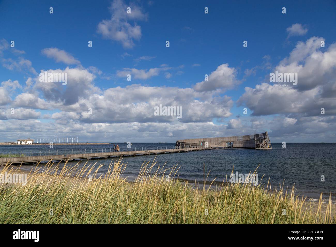 Copenhagen, Denmark, October 03, 2018: Kastrup Sea Bath, a circular ...