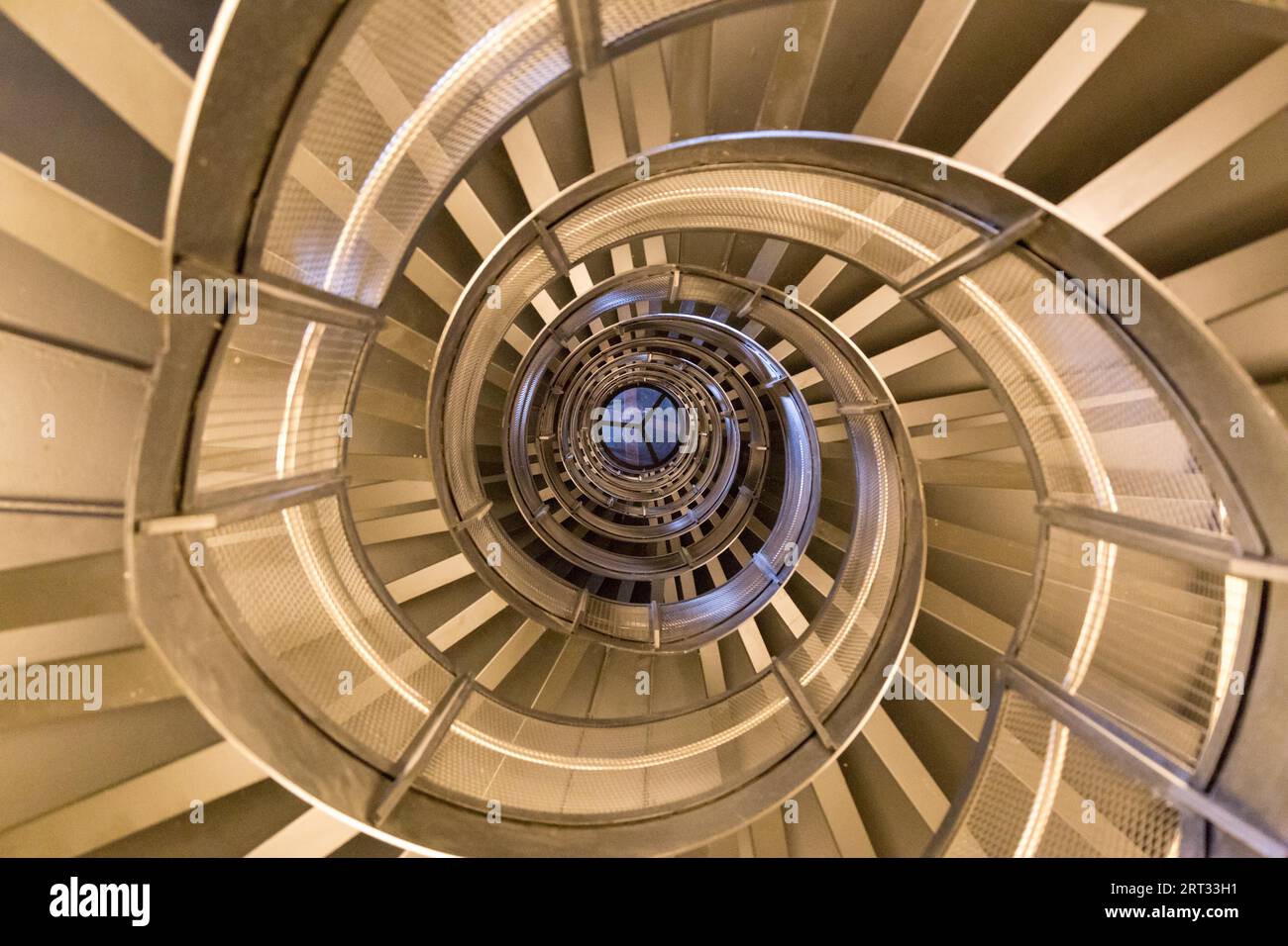 Innsbruck, Austria, June 8, 2018: View of the spiral staircase inside ...