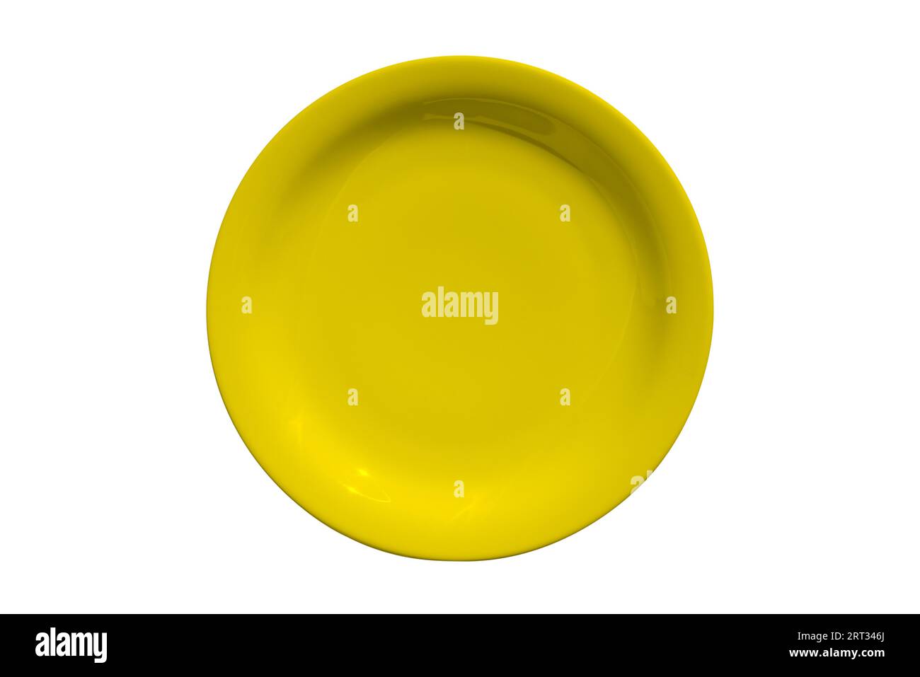 Empty plate on yellow hi-res stock photography and images - Alamy