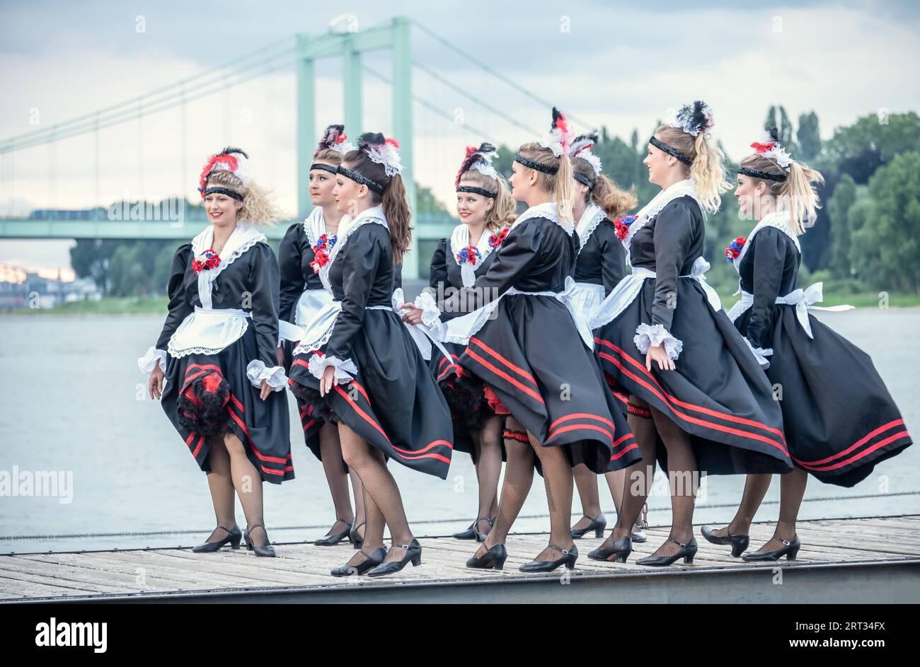 Dance group Hellige Knaeaechte un Maegde at the Cologne Lights 13.07. ...