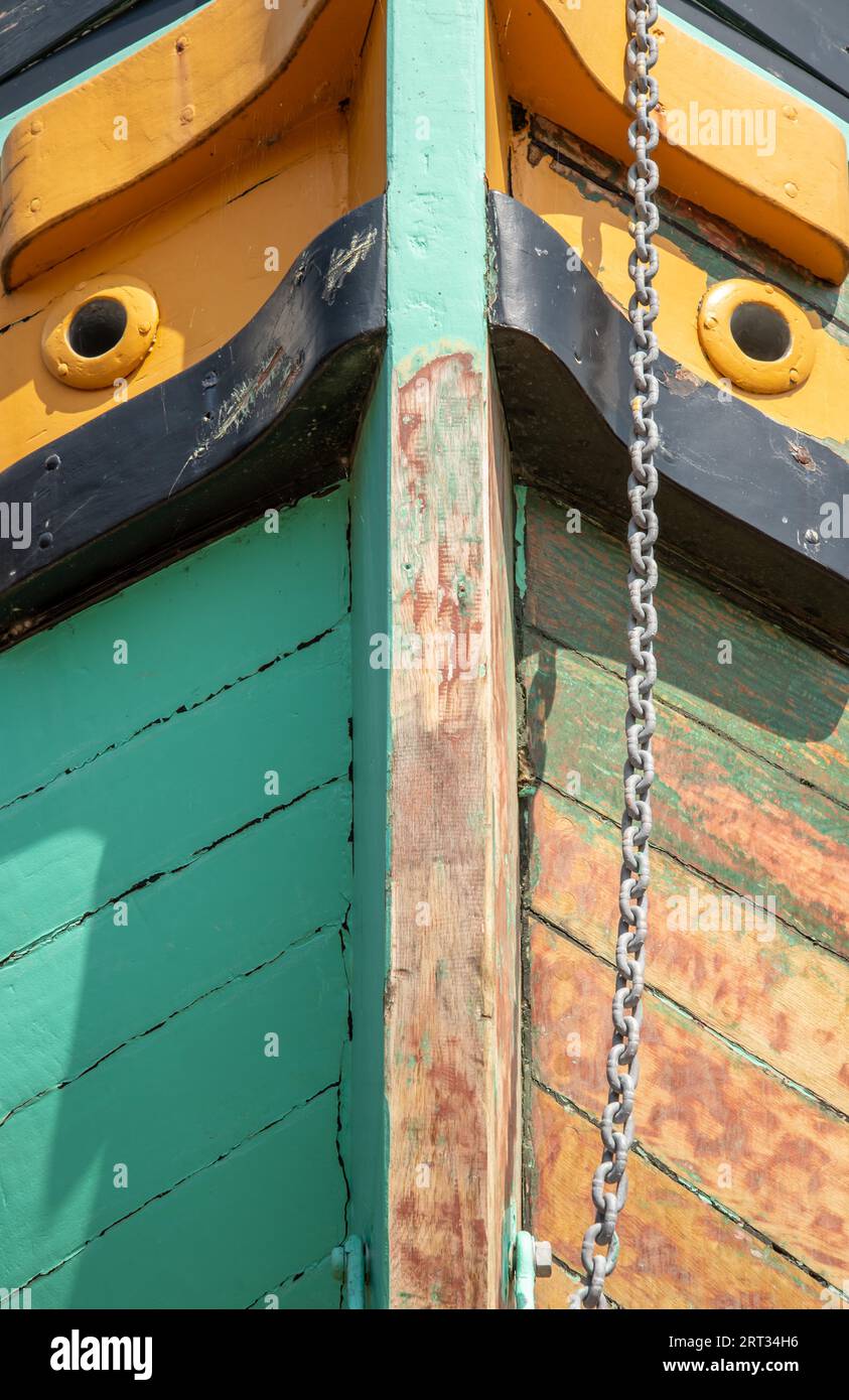 Planks of an old ship Stock Photo - Alamy