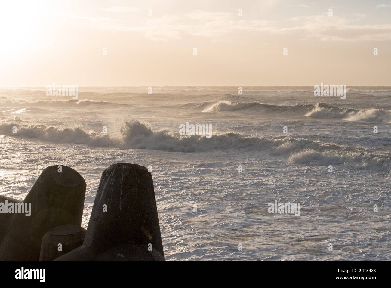 Storm Zeetje at the North Sea Stock Photo - Alamy