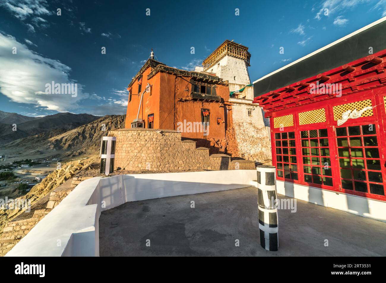 Buddhist monastery Namgyal Tsemo above Leh, Ladakh in India. Popular ...