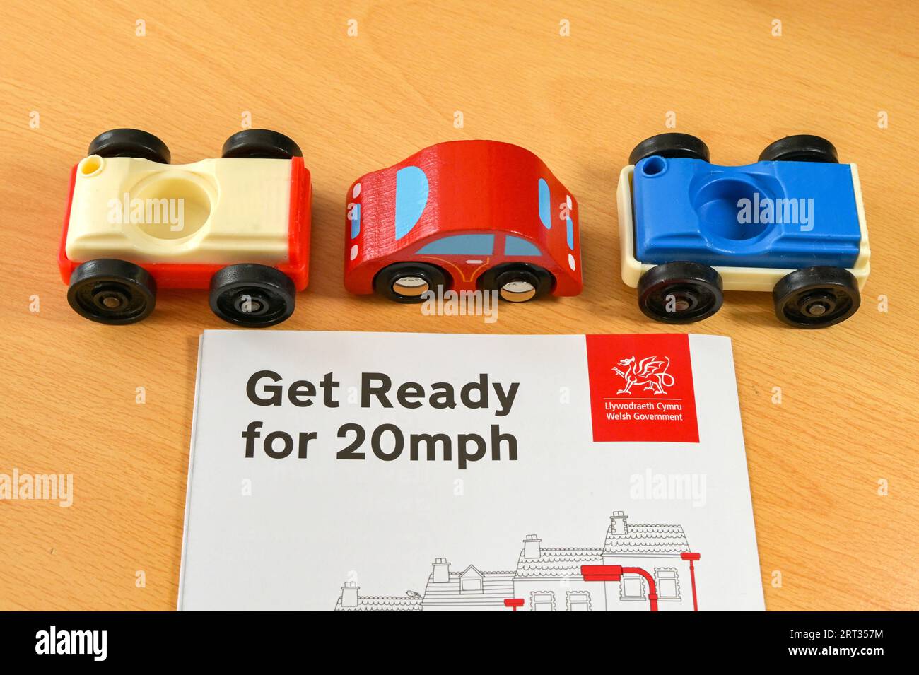 Cardiff, Wales - 10 September 2023: Toy cars next to a public ...