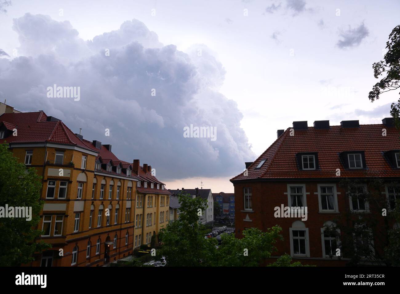 Thunder storm over city Stock Photo - Alamy