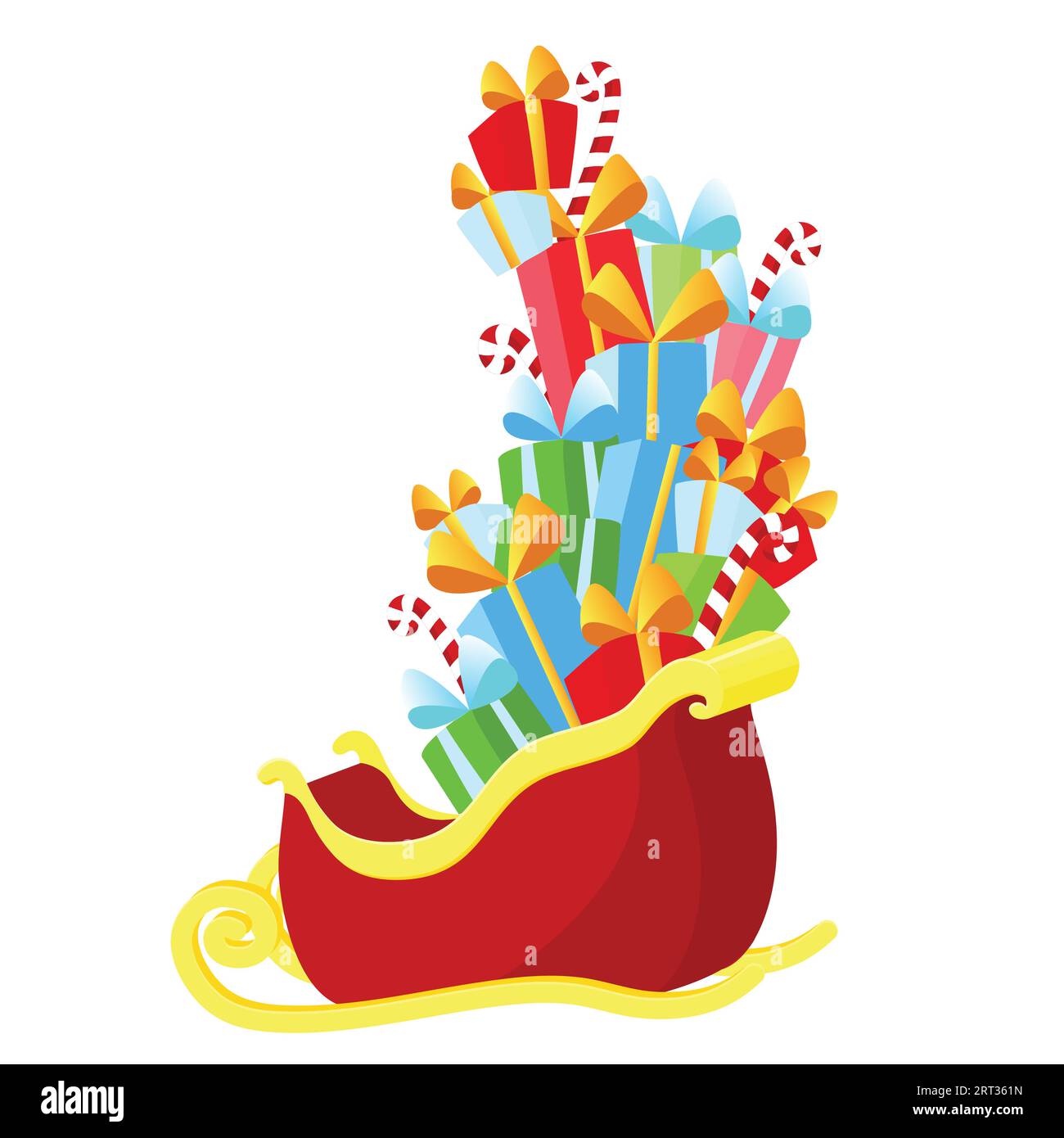 Santa sleigh cartoon hi-res stock photography and images - Alamy