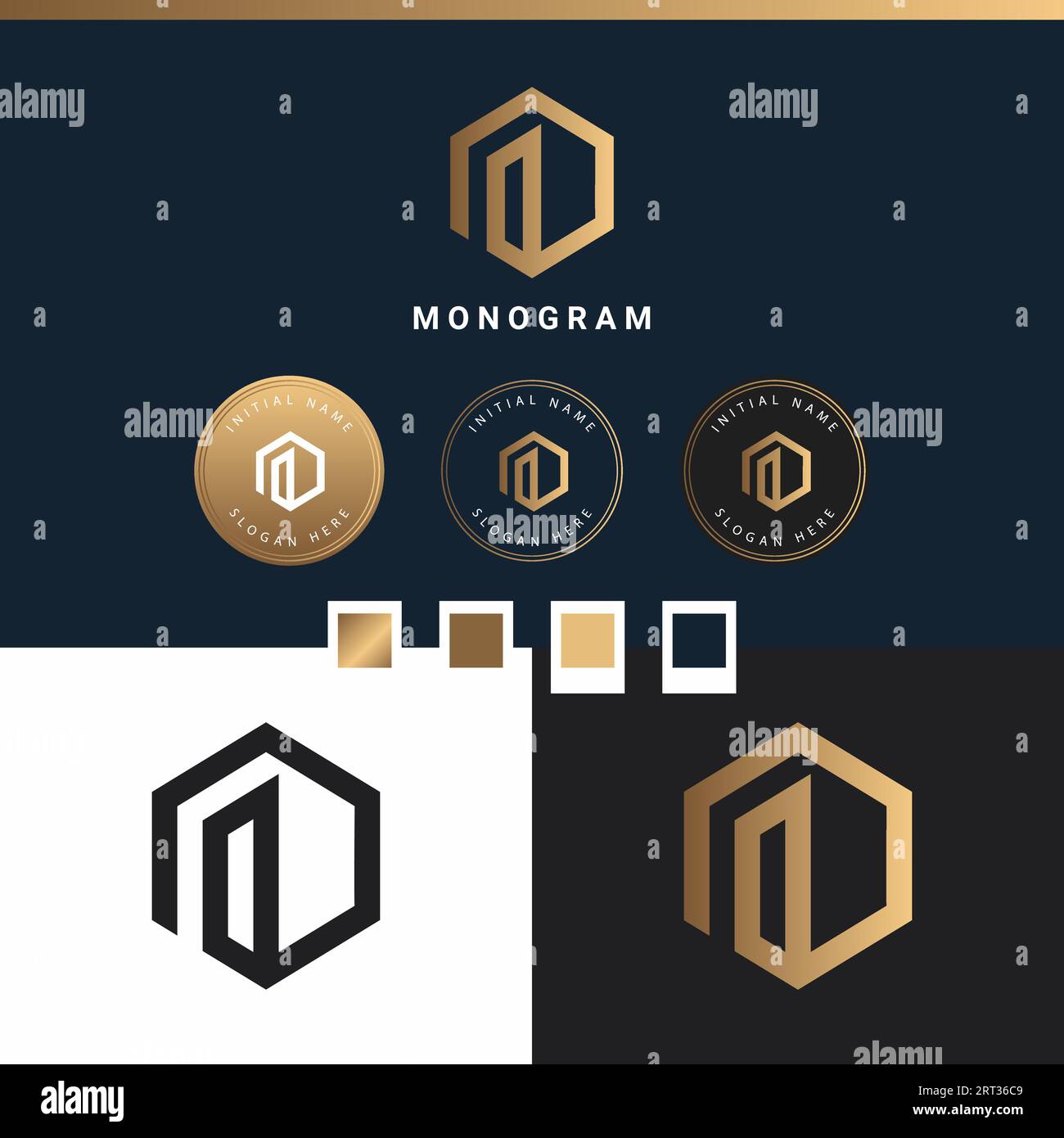 Luxury Initial D Letter Monogram Text Letter Logo Design Stock Vector ...