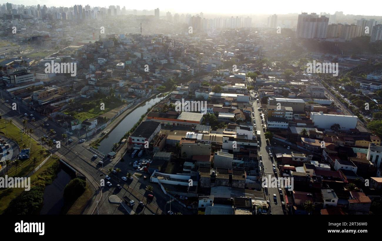 salvador, bahia, brazil - august 9, 2023: Aerial view of housing in ...