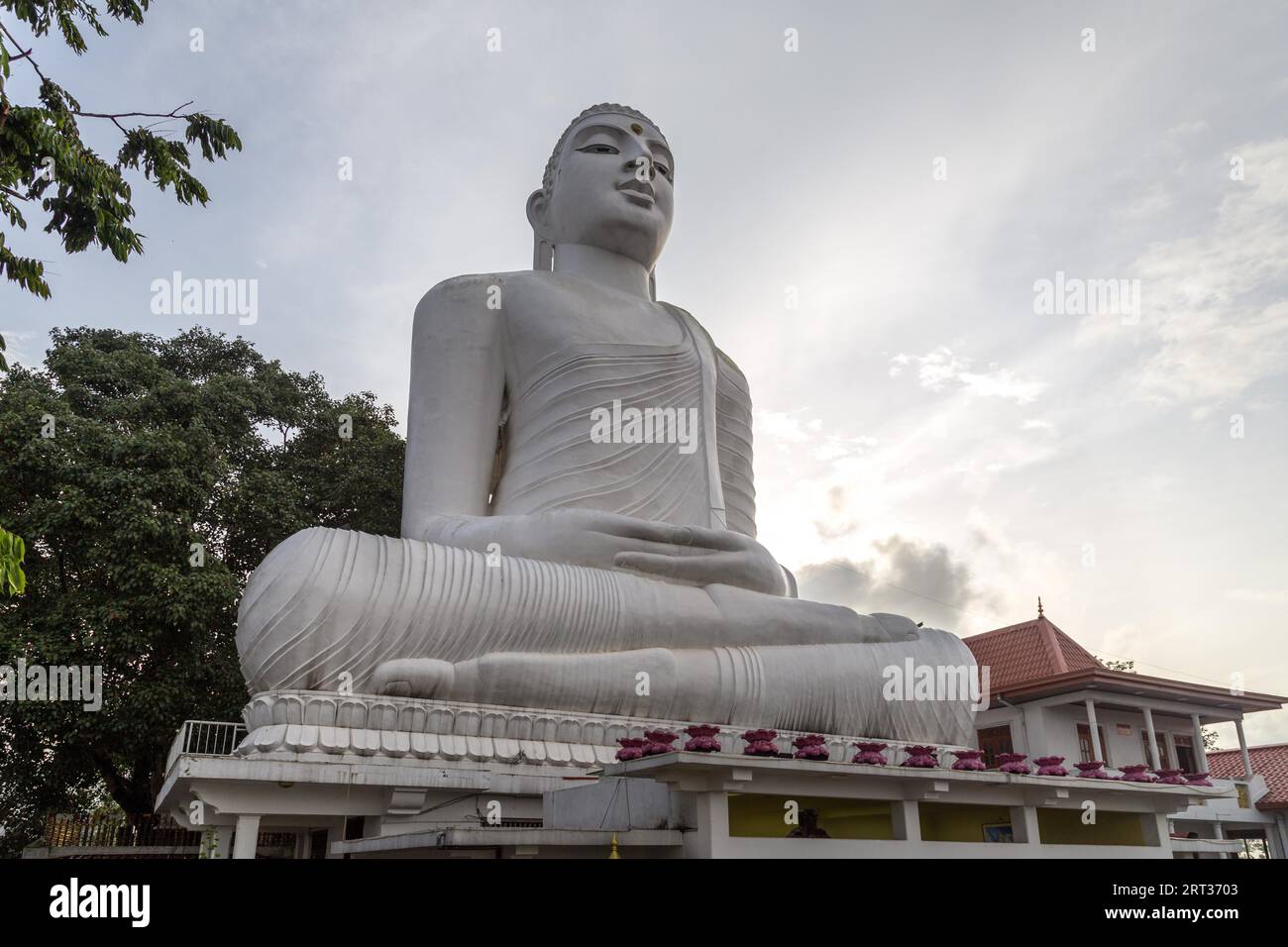 Kandy, Sri Lanka, August 10, 2018: Bahirawakanda Vihara Buddha Statue ...