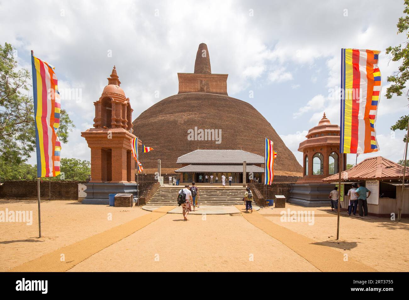Anuradhapura, Sri Lanka, August 21, 2018: Ancient buddhist stupa Abhayagiri Vihara. Anuradhapura ...