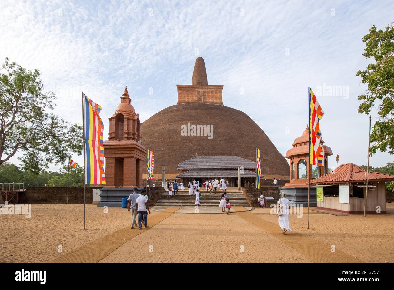 Anuradhapura, Sri Lanka, August 21, 2018: Ancient buddhist stupa Abhayagiri Vihara. Anuradhapura ...