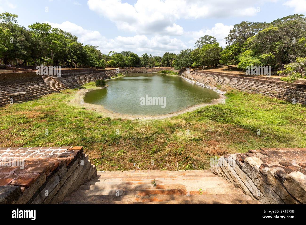 Anuradhapura, Sri Lanka, August 21, 2018: The Elephant Pond, Eth Pokuna ...