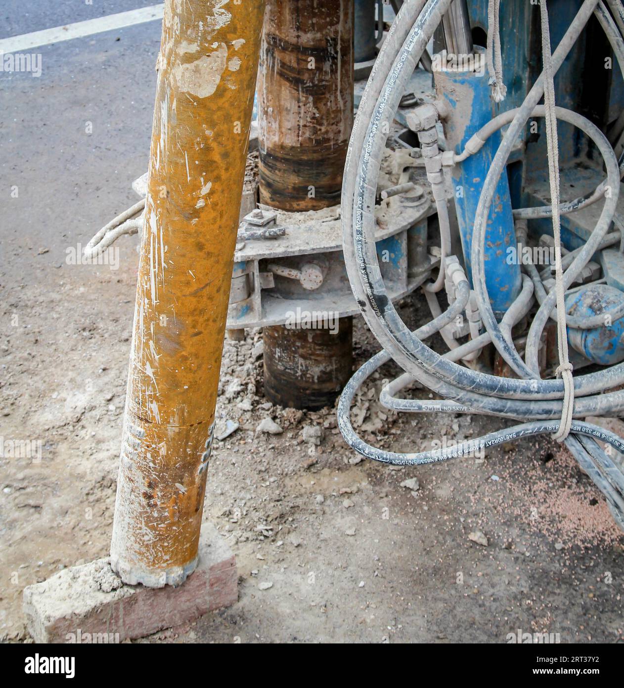 Drilling equipment details Stock Photo - Alamy
