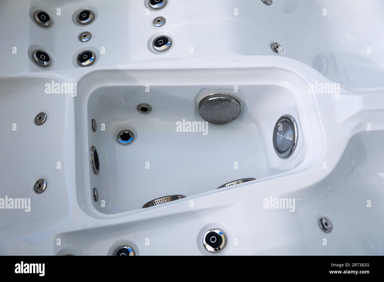 Details of a whirlpool with many jets for massage Stock Photo - Alamy