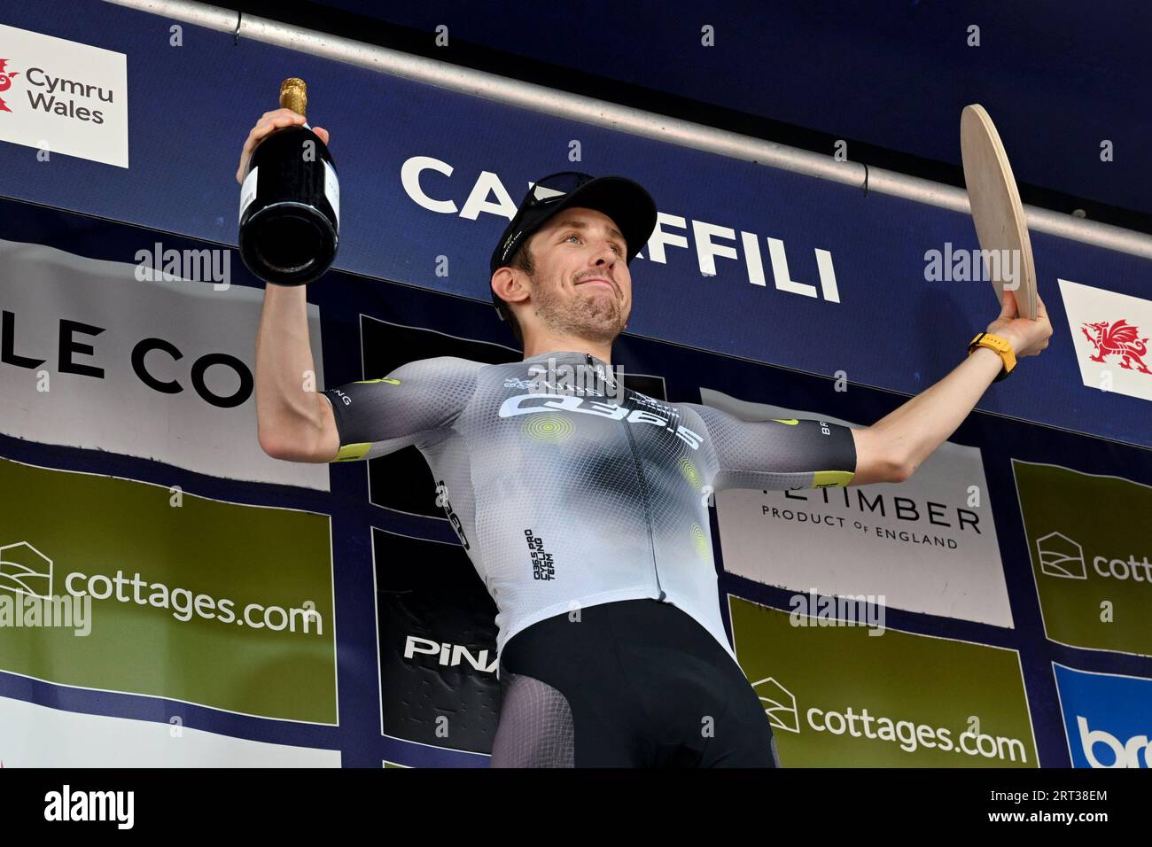 Q36.5 Pro Cycling Team's Mark poses for a photo following stage eight ...