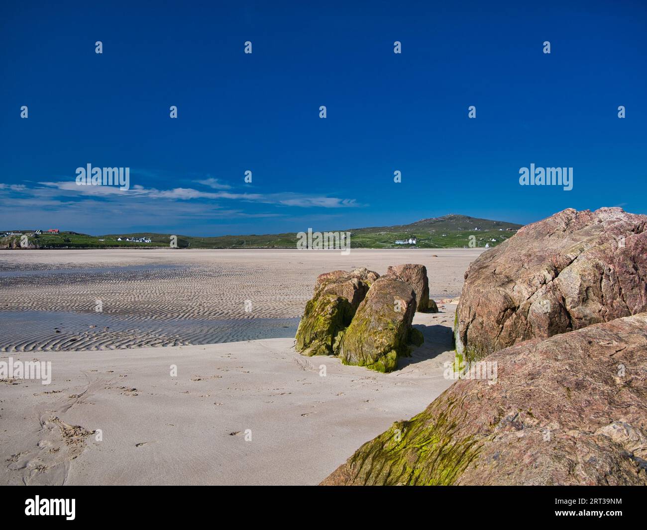 A view across the deserted Ardroil Sands (Uig Sands) on the Isle of ...