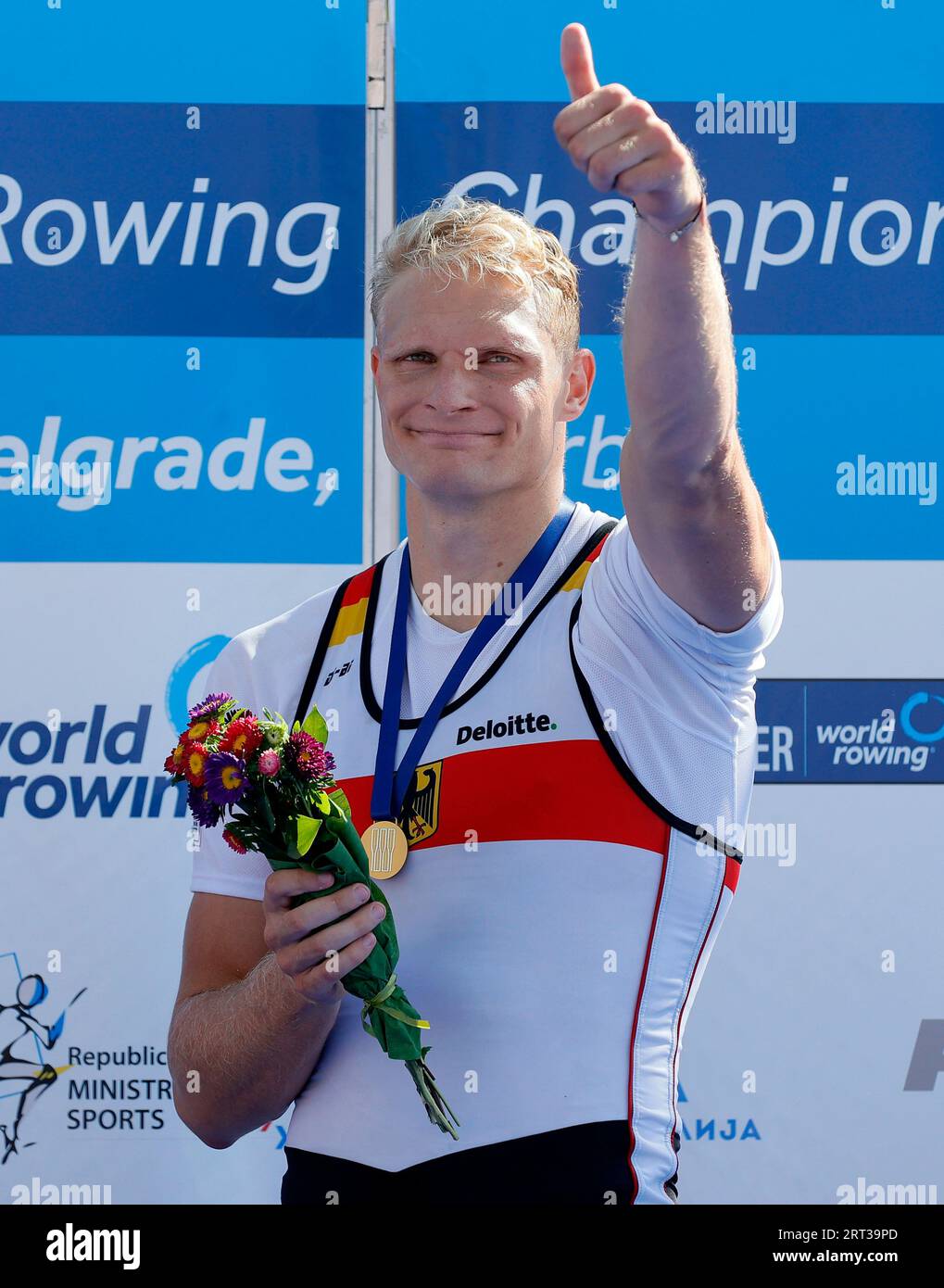 Belgrade, Serbia. 10th Sep, 2023. Gold medalist Germany's Oliver ...