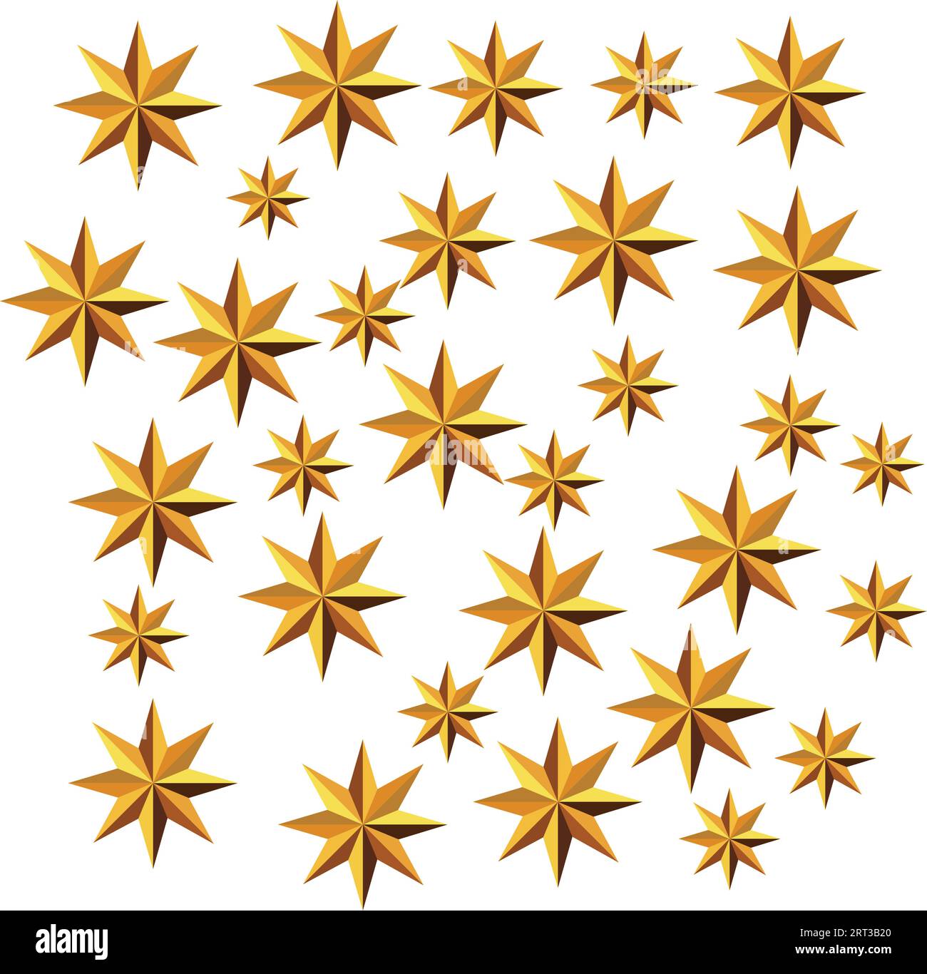Colorful stars set: Vector assets for Christmas stars, festival ...