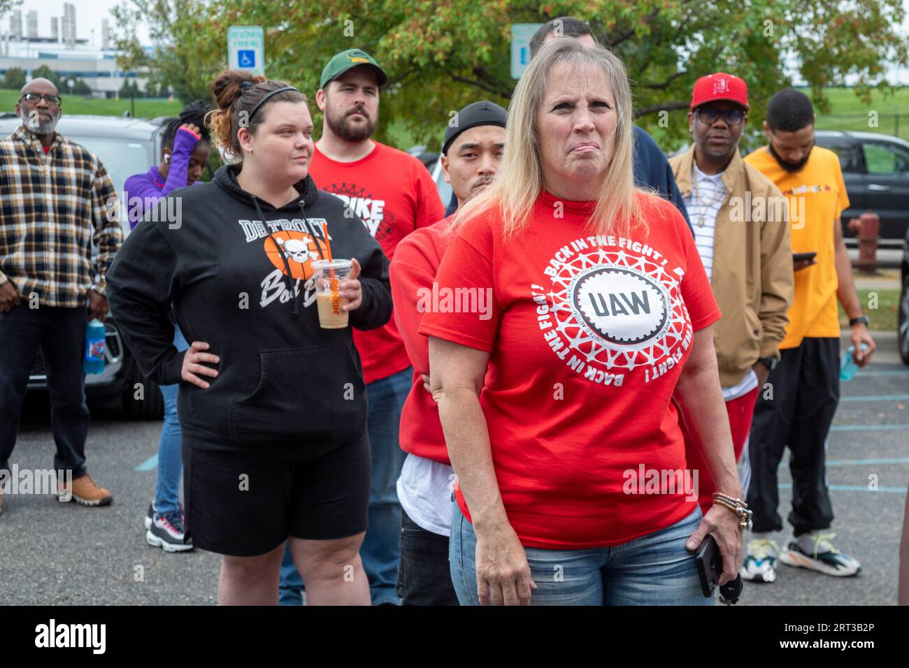 Detroit, Michigan, USA. 10th Sep, 2023. Members of the United Auto ...