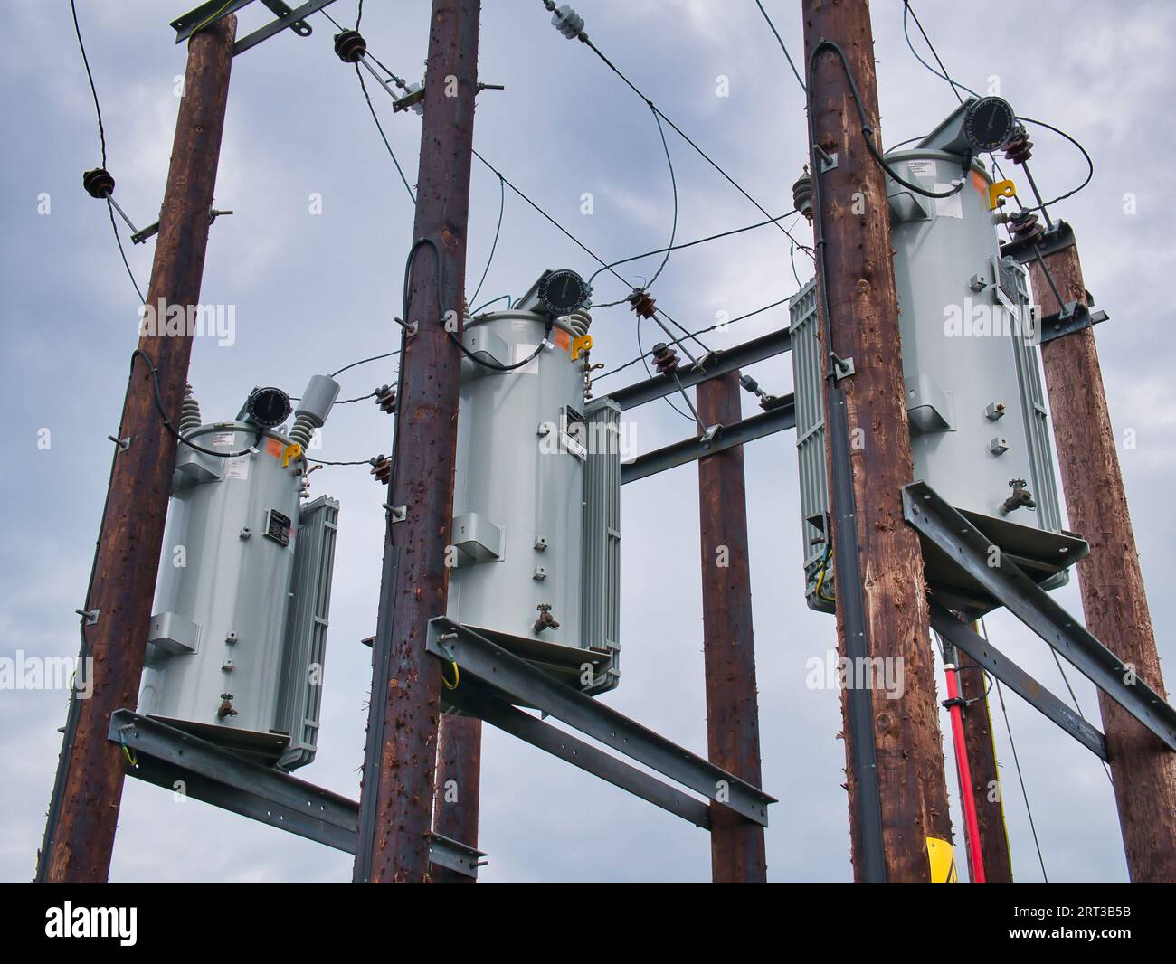 Electricity supply and distribution poles and infrastructure on the ...