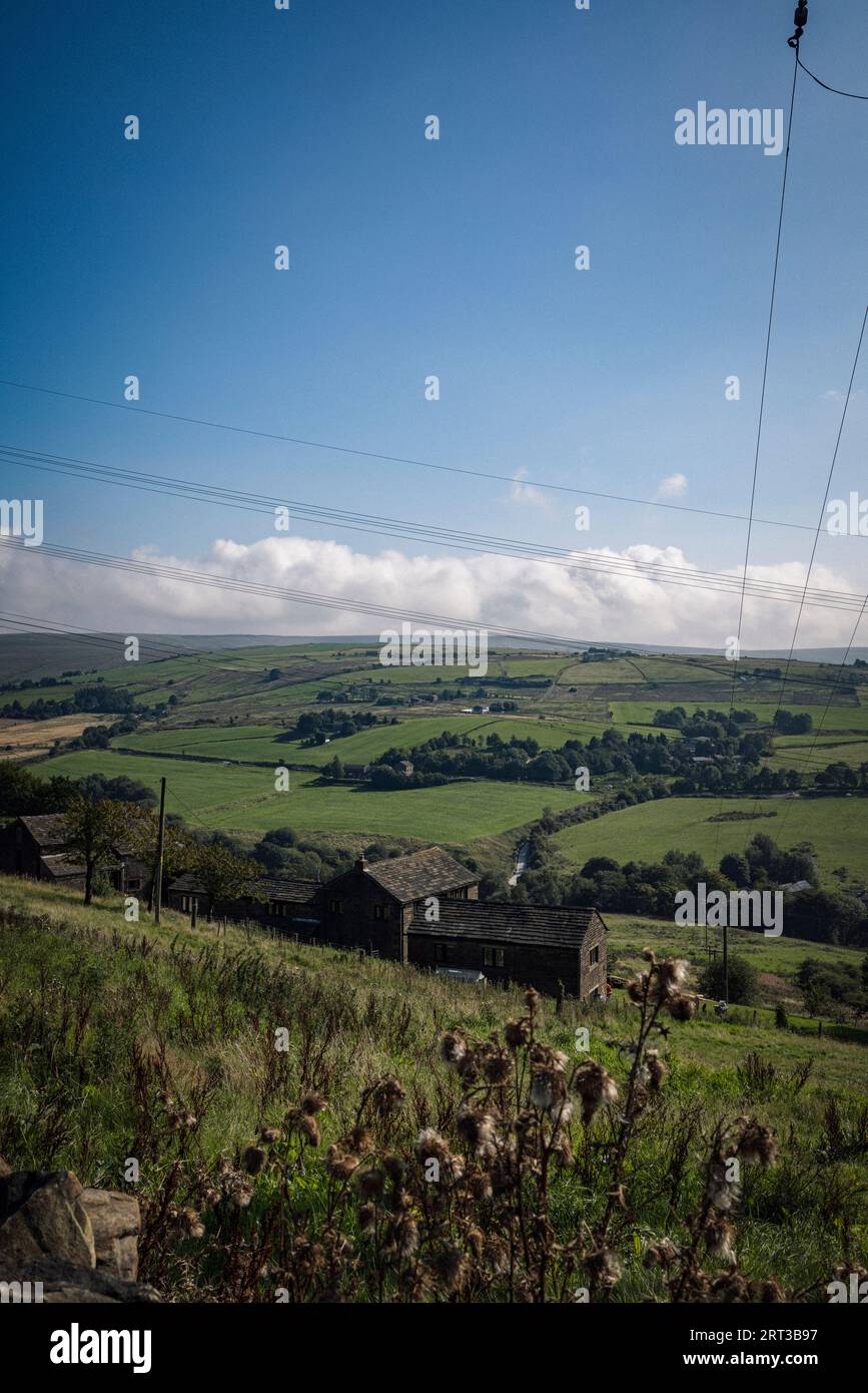 English countryside. North West England. Delph. Beautiful and green ...