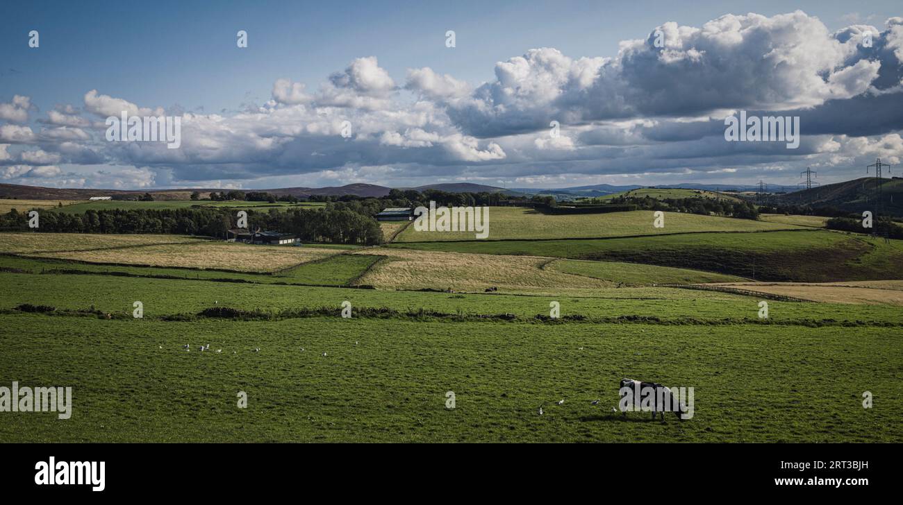 English countryside. North West England. Delph. Beautiful and green ...