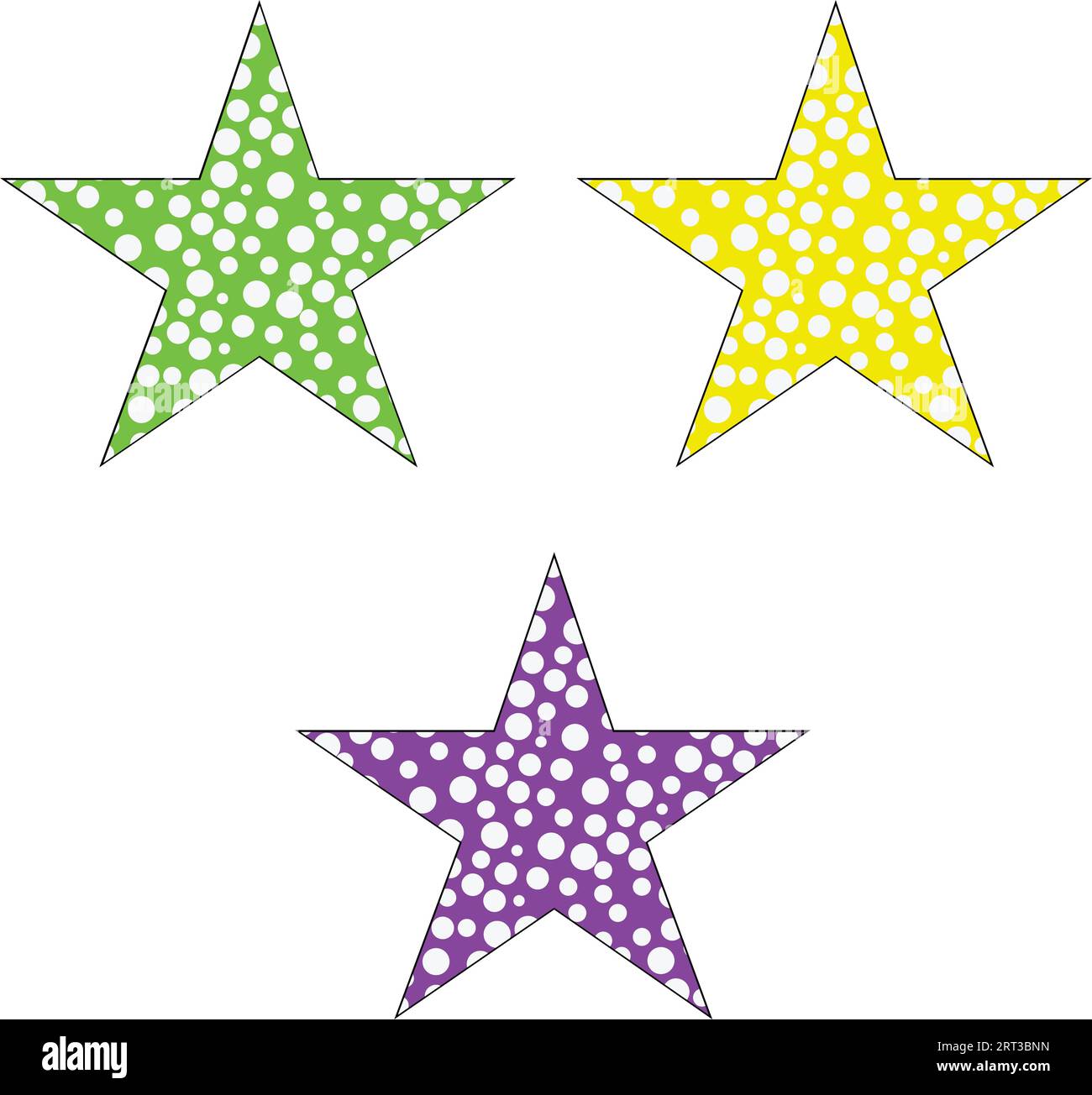 Colorful stars set: Vector assets for Christmas stars, festival ...