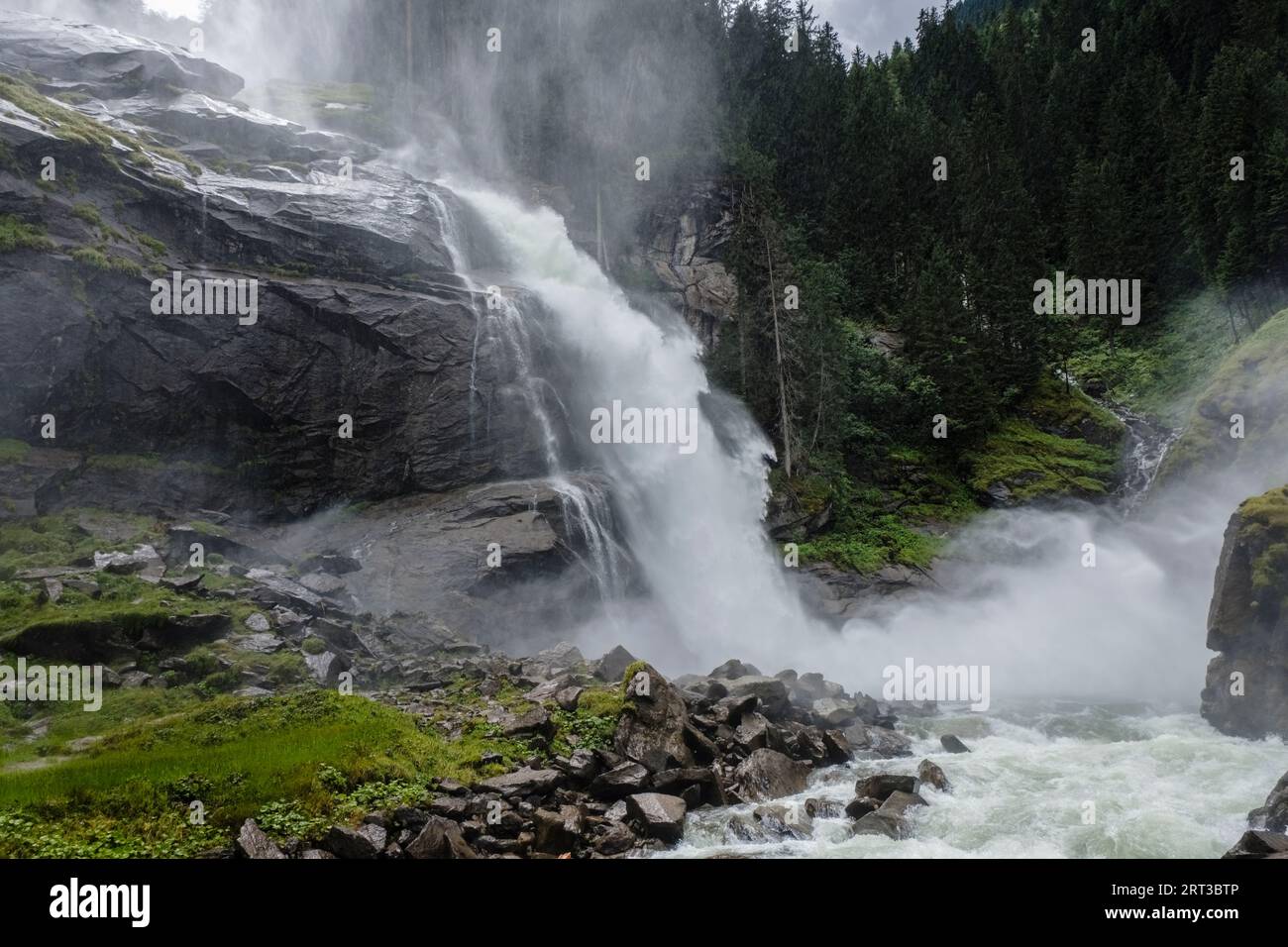 Krimml Waterfalls (the highest waterfall in Austria), Hohe Tauern ...