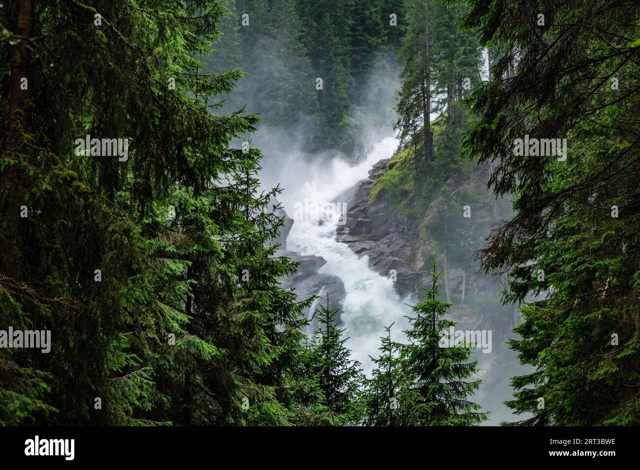 Krimml Waterfalls (the highest waterfall in Austria), Hohe Tauern ...