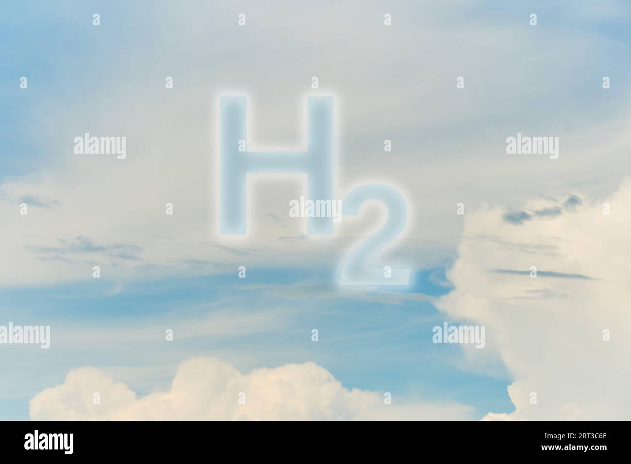 Symbol of modern Hydrogen H2 fuel. Ecological renewable power ...