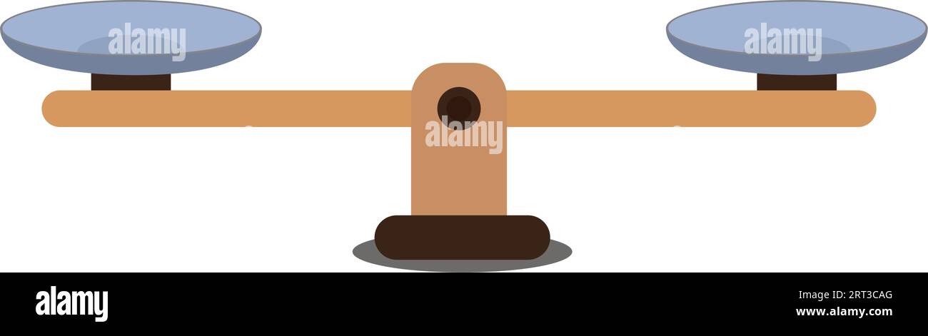 Comparison of weight in a cartoon minimal style, showing an unbalanced ...