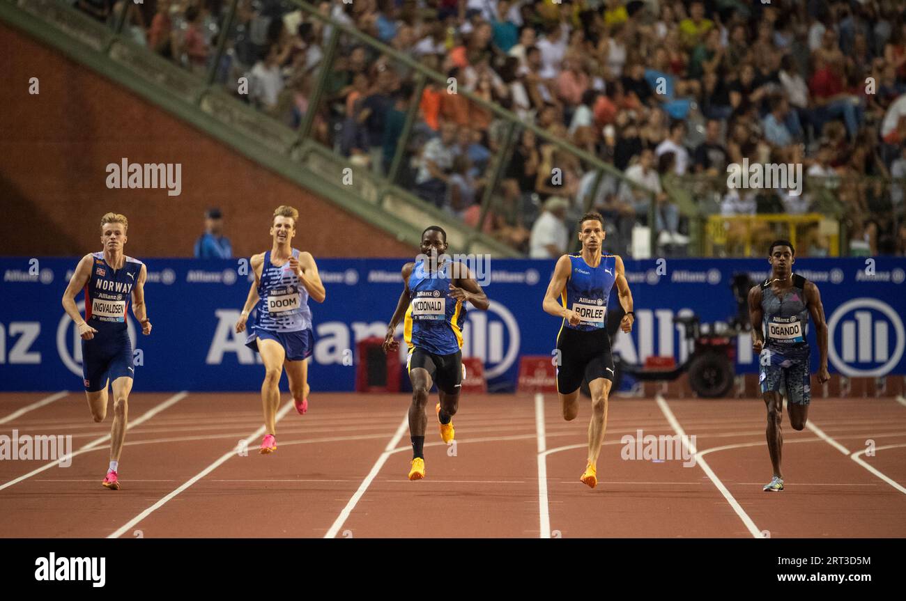 Dylan Borlée of Belgium competing in the men’s 400m at the Allianz ...