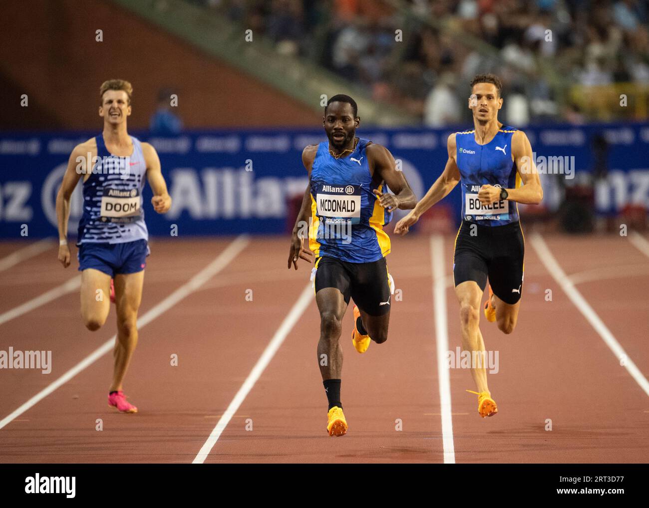 Rusheen McDonald of Jamaica competing in the men’s 400m at the Allianz ...