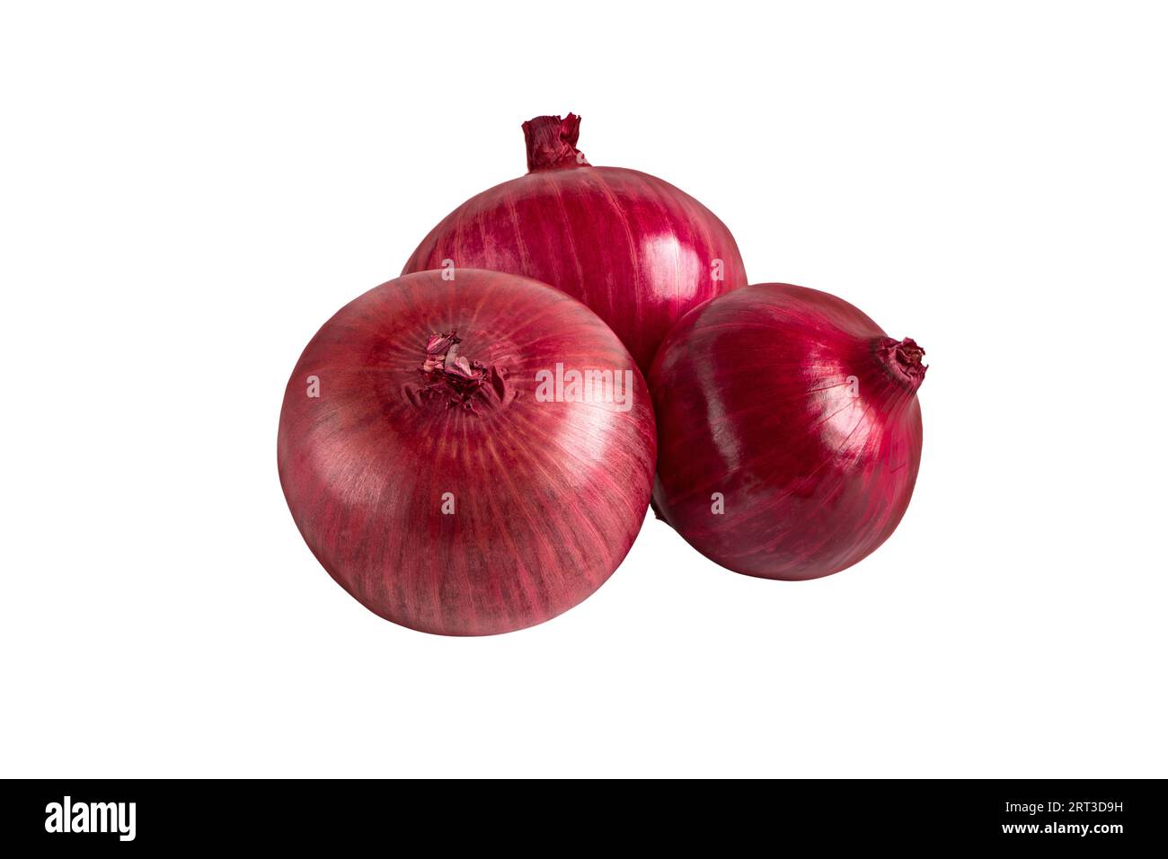 Red sweet onions vegetables group isolated on white Stock Photo - Alamy