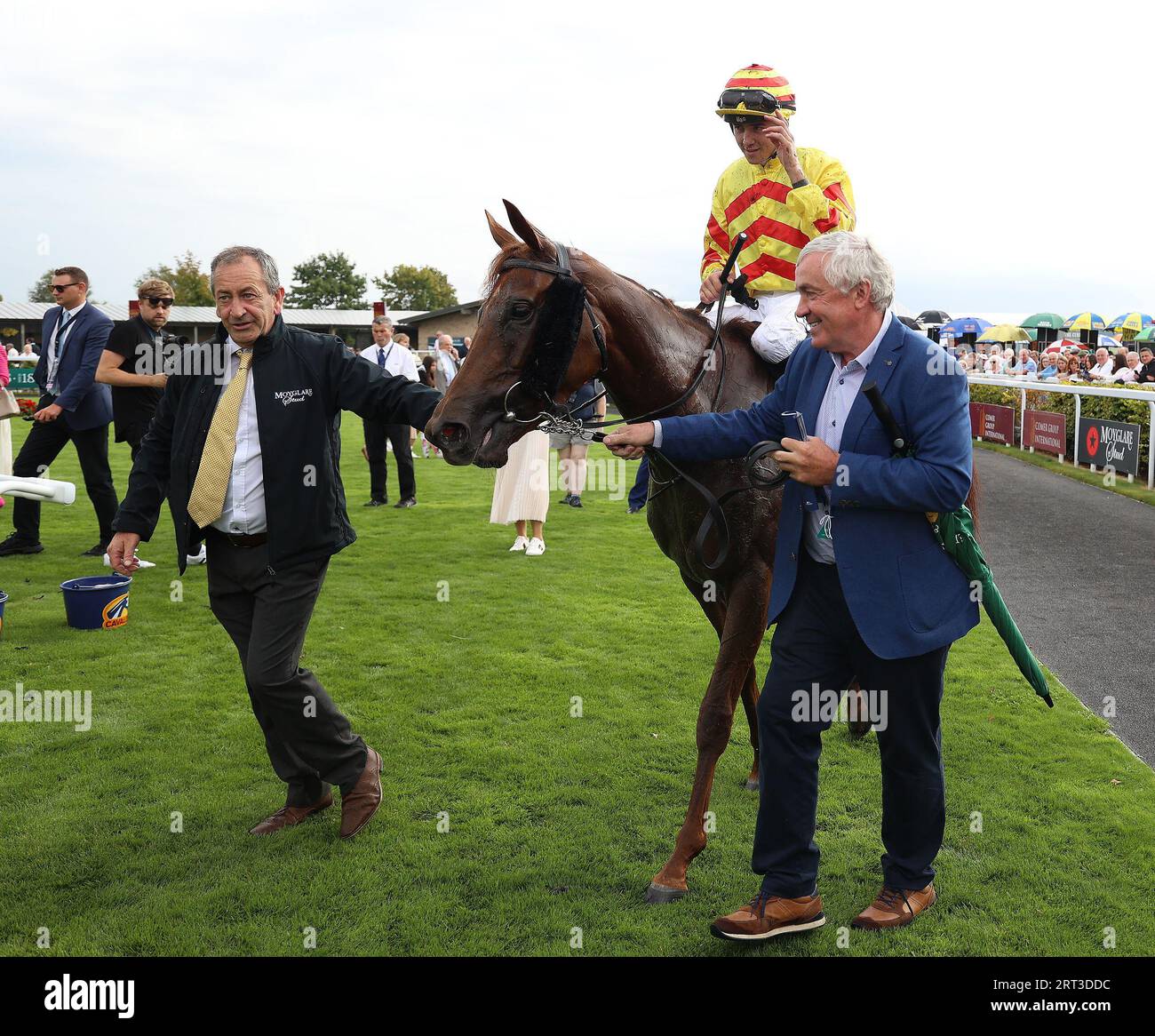 Owner Michael O’Flynn, leads Lumiere Rock with Jockey, Dylan Browne ...