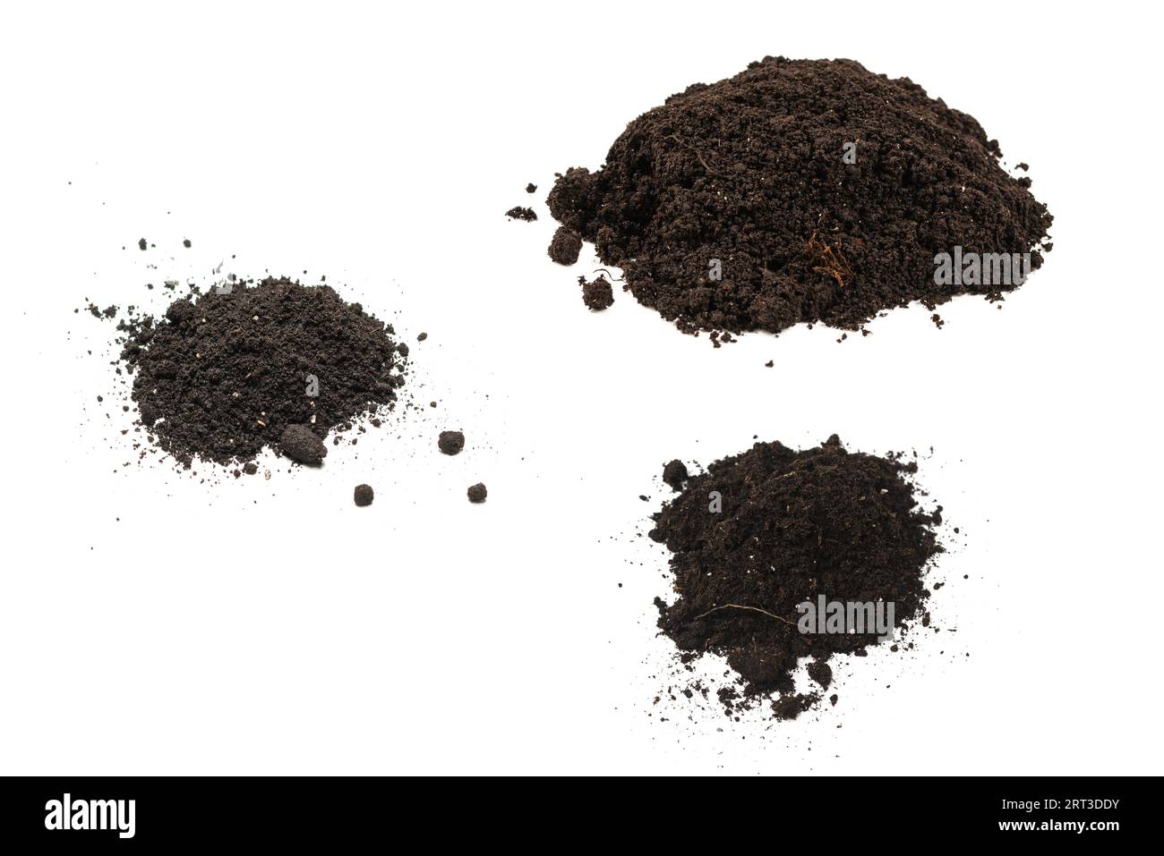 A handful of earth isolated on white background. Top view Stock Photo ...