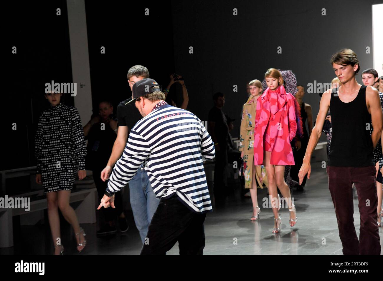 New York, USA. 09th Sep, 2023. Designer Johnson Hartig directs models ...