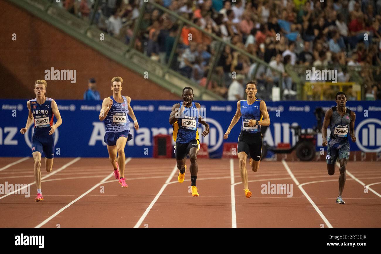 Rusheen McDonald of Jamaica competing in the men’s 400m at the Allianz ...
