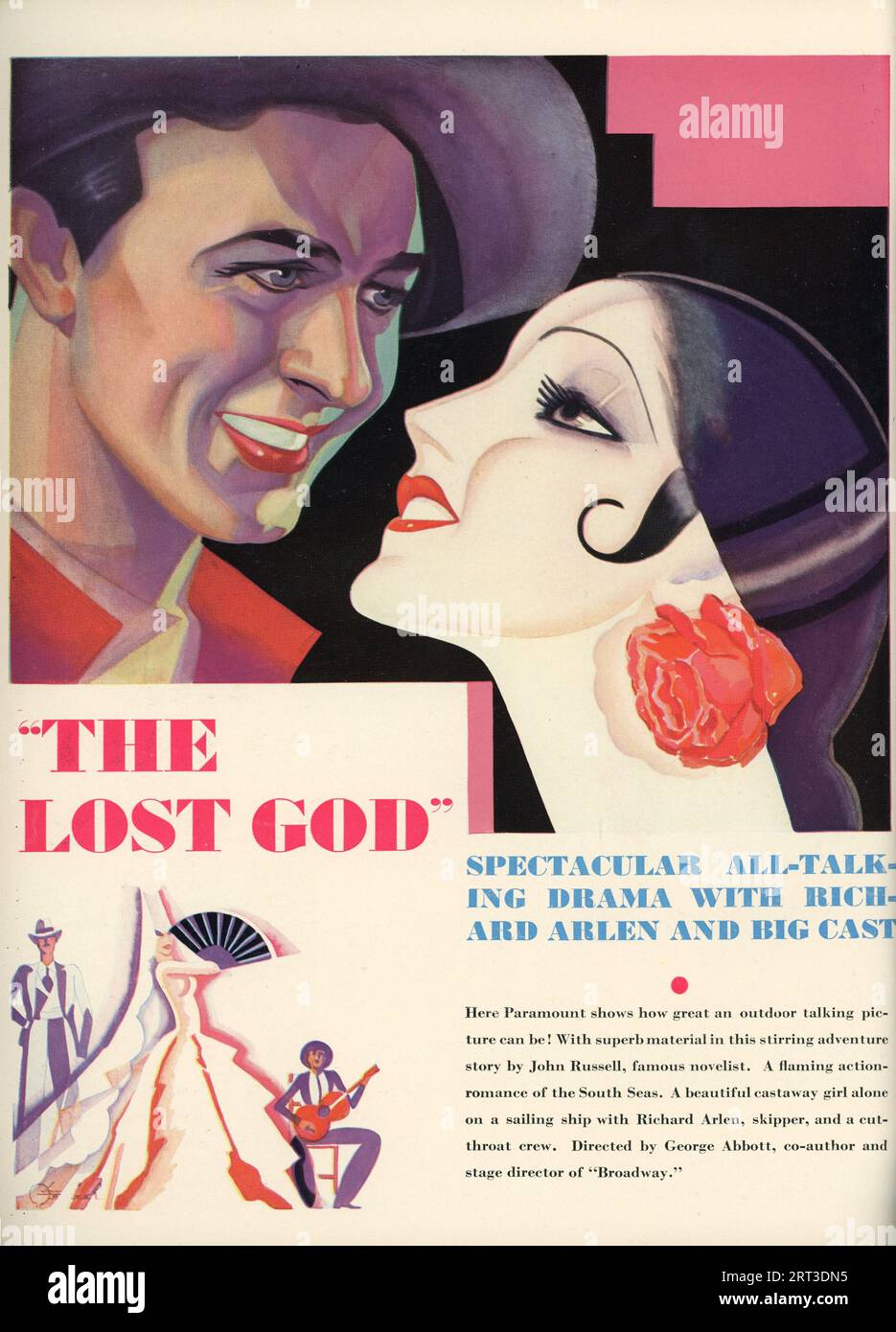 Promotional Artwork for RICHARD ARLEN and FAY WRAY in THE LOST GOD ...