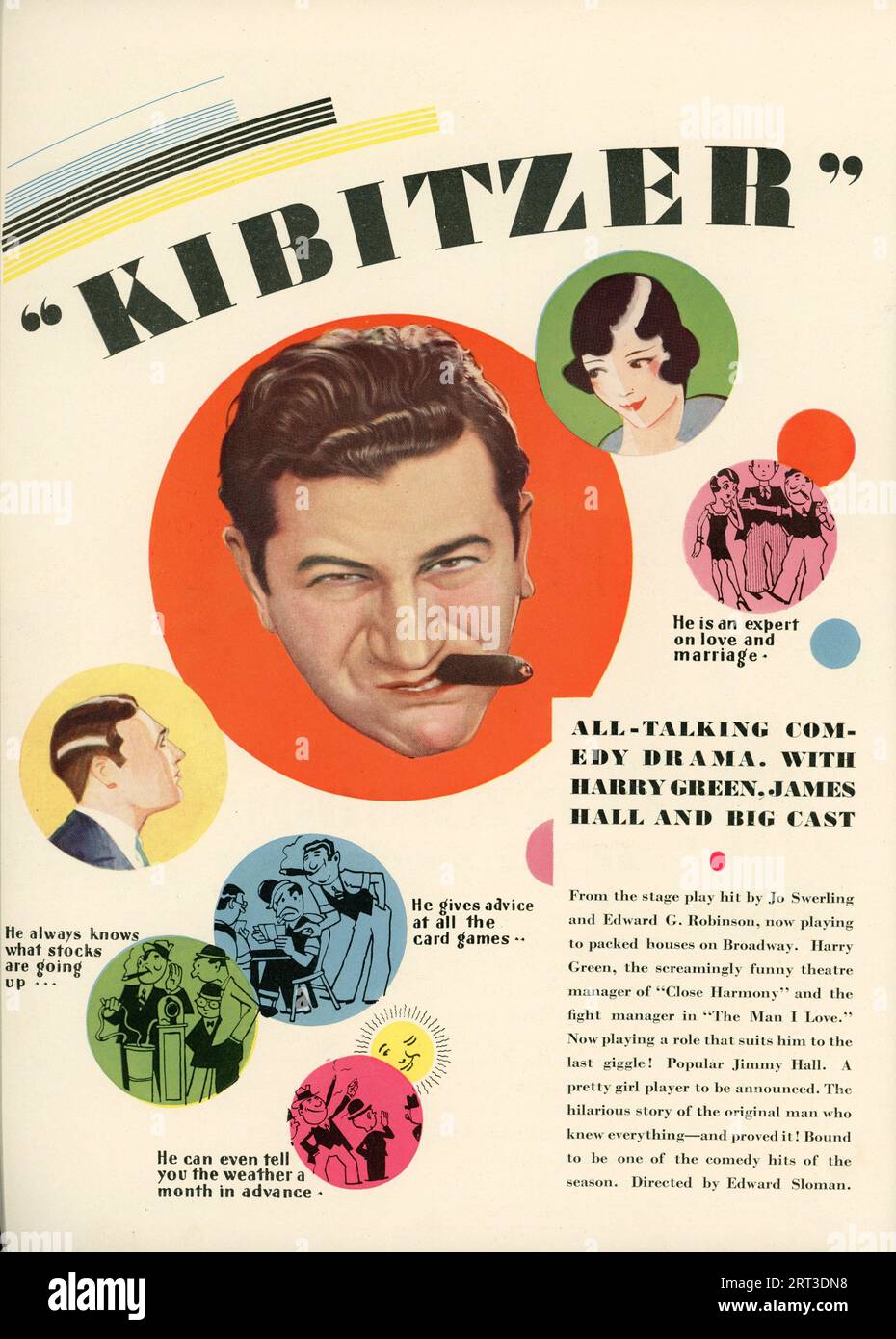 Promotional Artwork for HARRY GREEN in THE KIBITZER / THE BUSYBODY (in ...