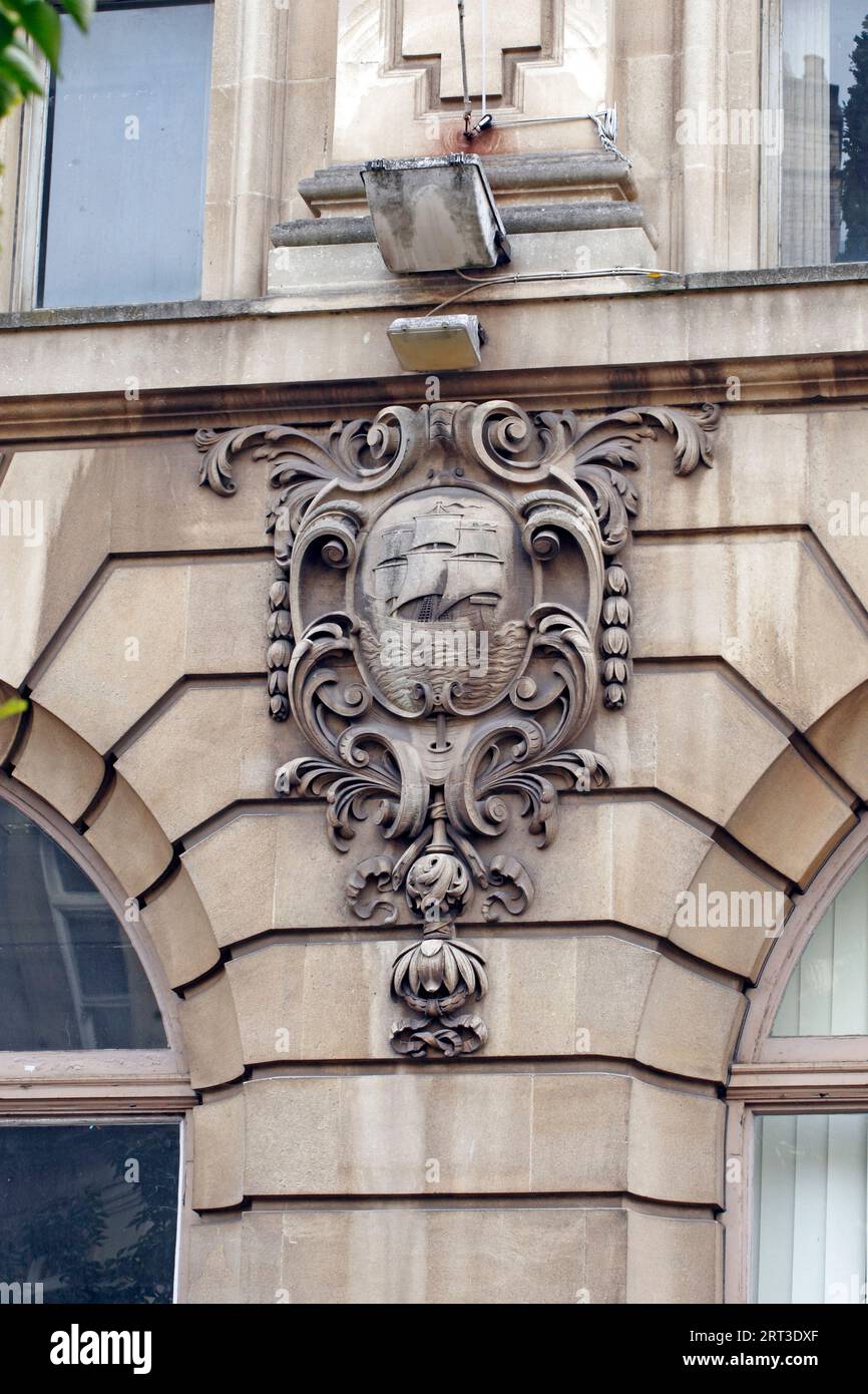 Tall ship portrayal. Baltic House, built in 1915 to the design of ...