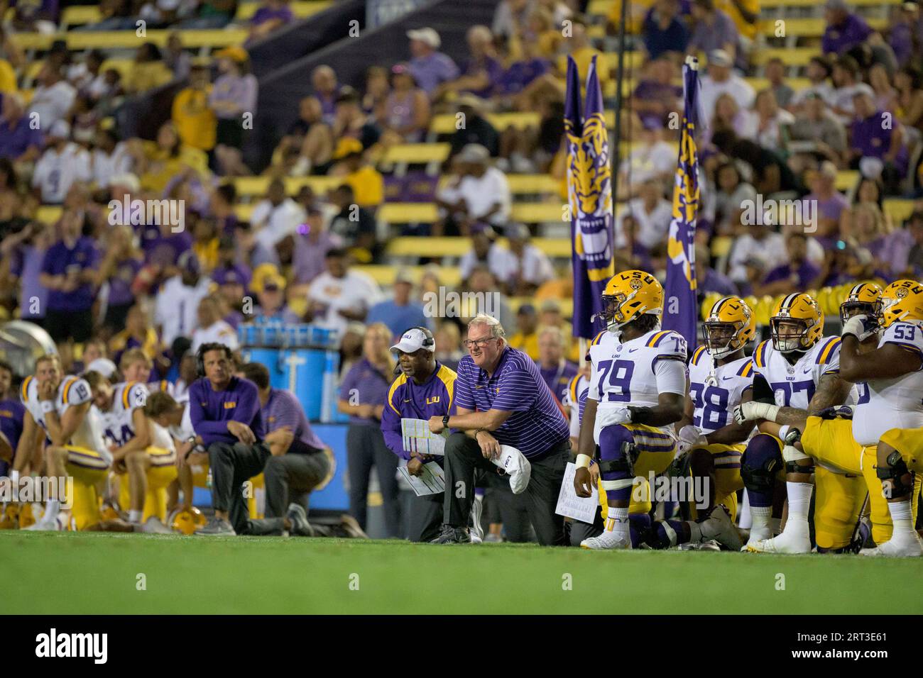 LSU players kneel for Grambling State linebacker Jaquavis Richmond ...