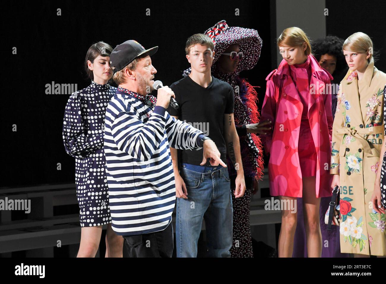 New York, USA. 09th Sep, 2023. Designer Johnson Hartig directs models ...