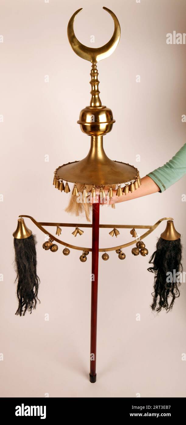 Jingling Johnnie, Jingling Johnny, brass bells on a stick with ...