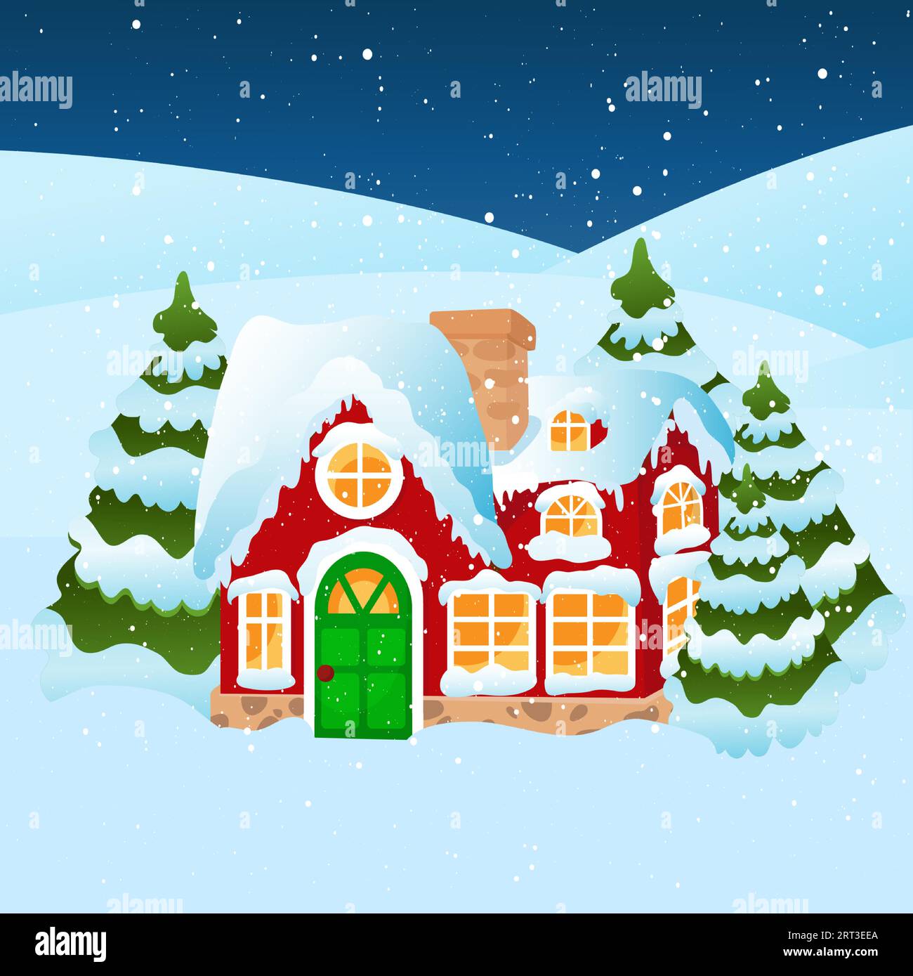 Snow on lodge Stock Vector Images - Alamy