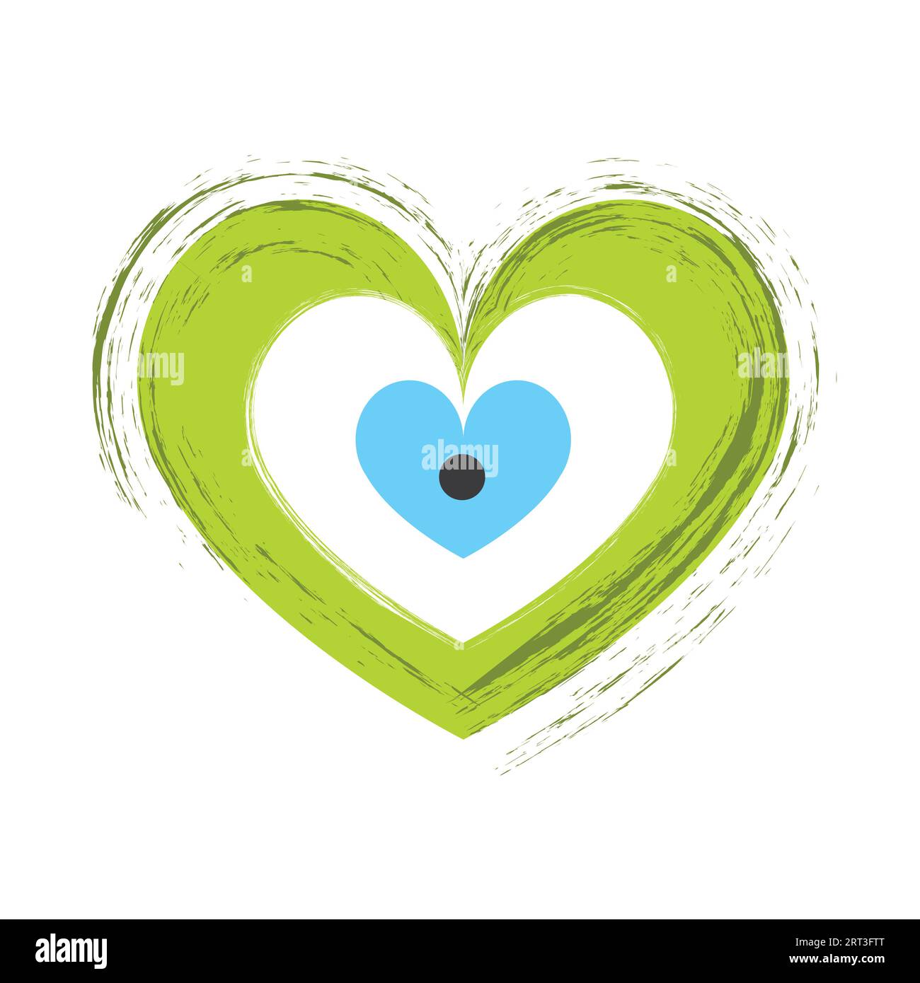 evil eye vector in heart shape - green and blue colors Stock Vector ...