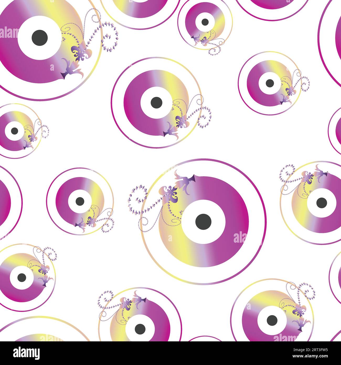 seamless pattern with purple evil eye vector Stock Vector Image & Art ...