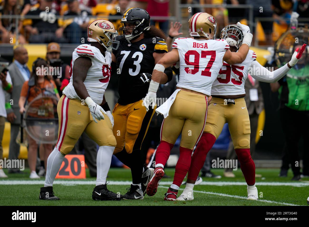 San Francisco 49ers defensive end Drake Jackson (95) celebrates after ...