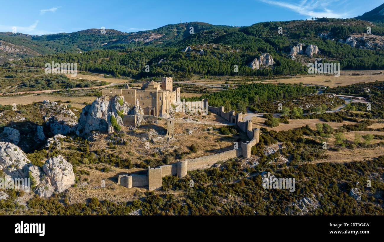 Aerial view loarre castle in hi-res stock photography and images - Alamy